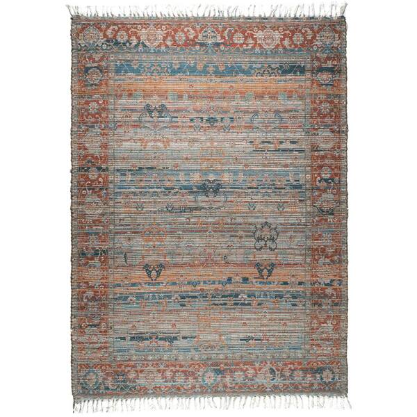 Amer Rugs PRAIRIE 5 x 8 Blue/Rust Oriental Pattern Area Rug for High ...