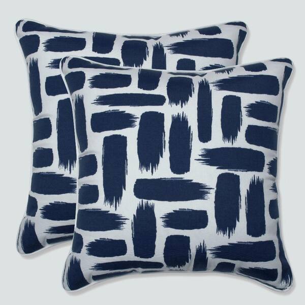 Pillow Perfect Blue Square Outdoor Square Throw Pillow 2-Pack 644172 ...