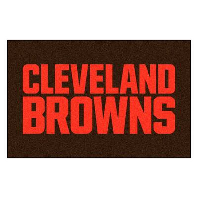 FANMATS NFL Cleveland Browns Brown 2 ft. Round Area Rug 17681