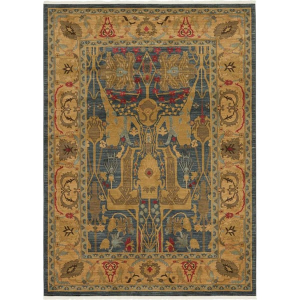 Unique Loom Sahand Navy Blue 8 ft. x 11 ft. Area Rug 3140746 - The Home ...