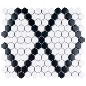 Merola Tile Carrione 2 in. Hex Matte Carrara 6 in. x 6 in. Porcelain ...