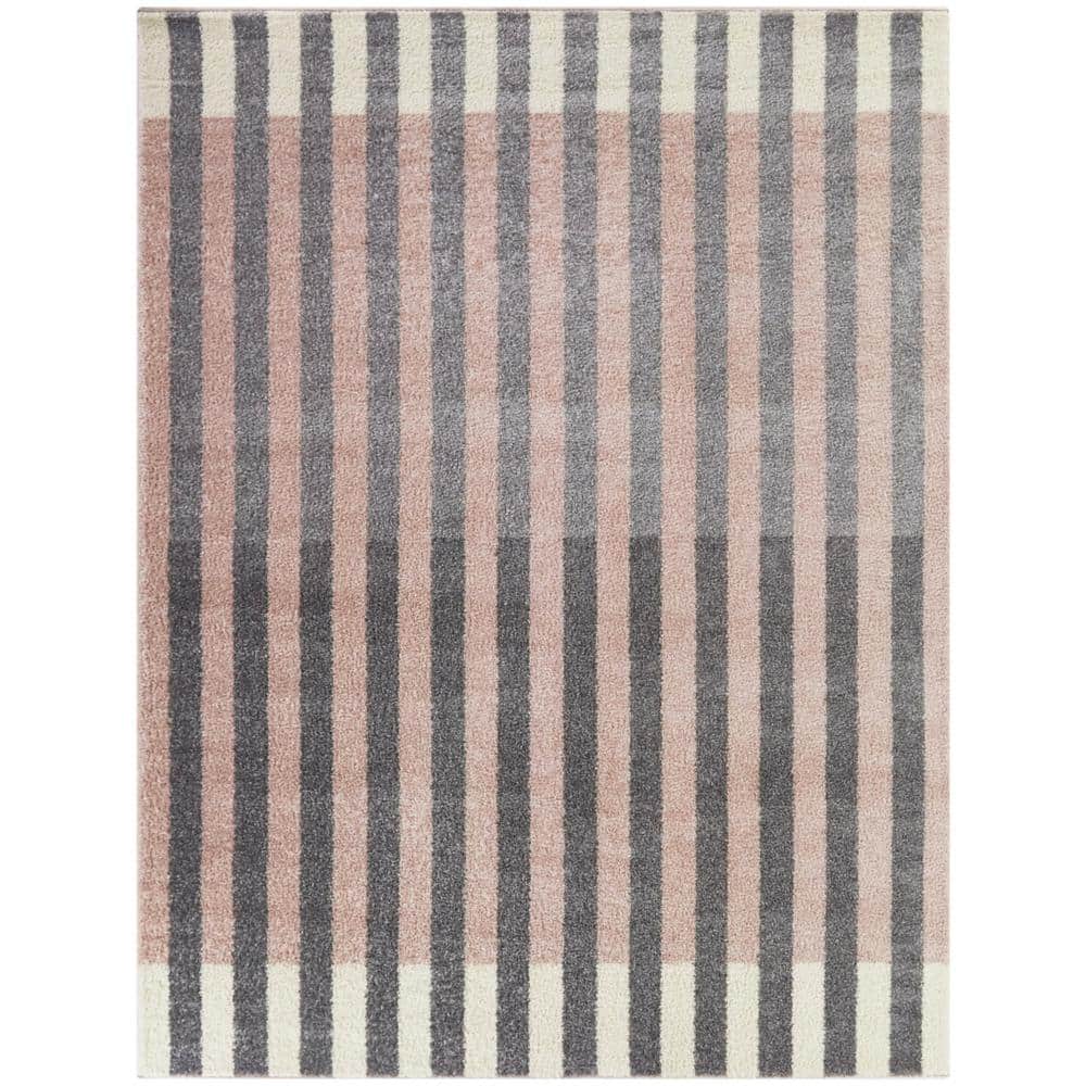 BALTA Matilde Pink 5 ft. x 7 ft. Striped Area Rug 3115605 - The Home Depot