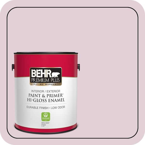 BEHR PREMIUM PLUS 1 gal. #S120-2 Etiquette Hi-Gloss Enamel Interior ...