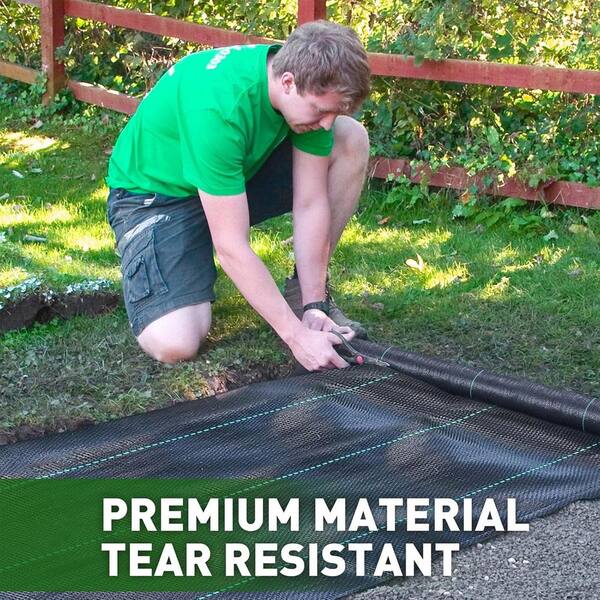 3FT x 100FT Heavy Duty Woven Polypropylene Weed Barrier Fabric 300 Sq ...