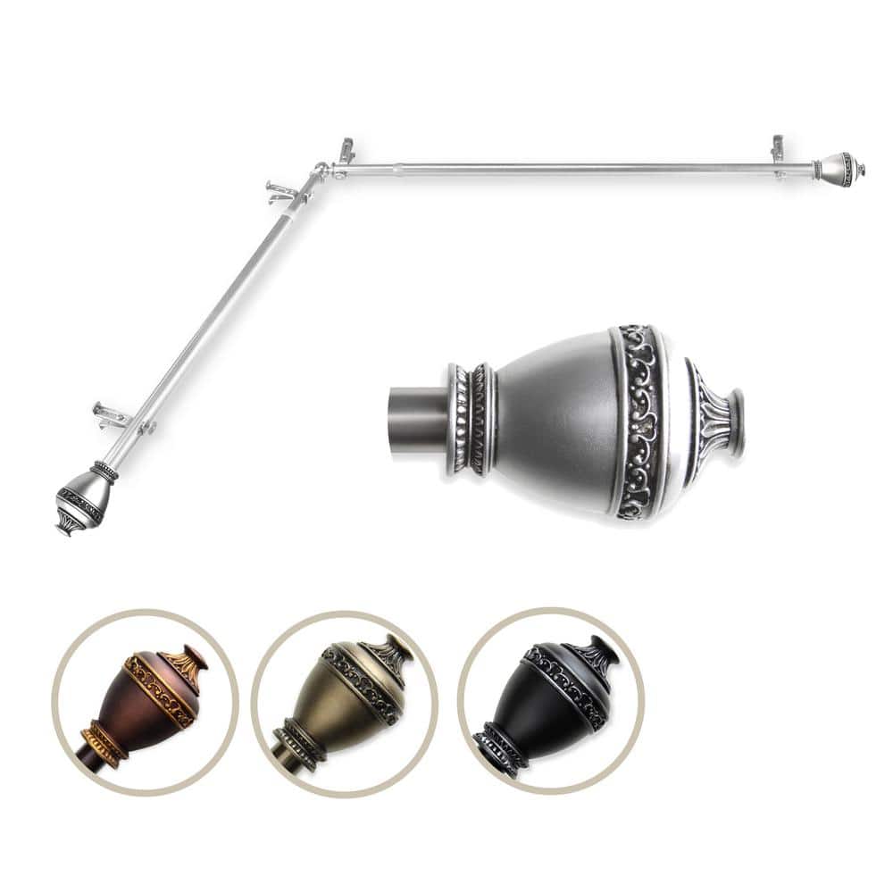 Rod Desyne 13/16" Dia Adjustable 48" to 84" Single Corner Window ...