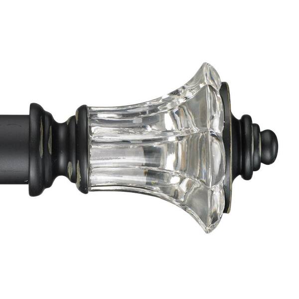 Art Decor Joffre 4 ft. Non-Telescoping Single Curtain Rod in Distressed ...