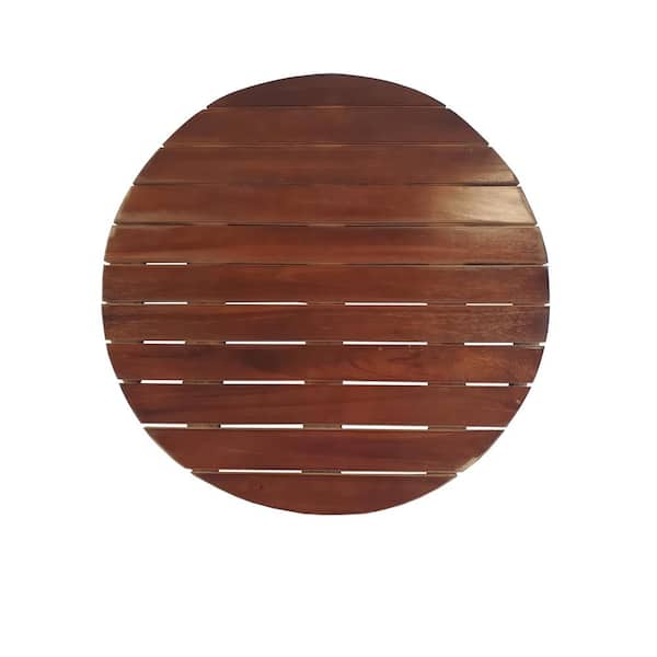 MPG Natural Teak Floor Mat 1.5 in. Thick x 24 in. D Solid Teakwood ...