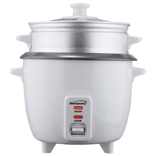 Brentwood 10-Cup White Steam Rice Cooker 98583296M - The Home Depot