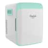 COOLULI Classic 0.35 cu. ft. Retro Mini Fridge in Turquoise without ...