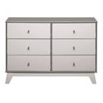 Little Seeds Rowan Valley Flint 6-Drawer 2-Tone Grey Dresser (32.625 in ...