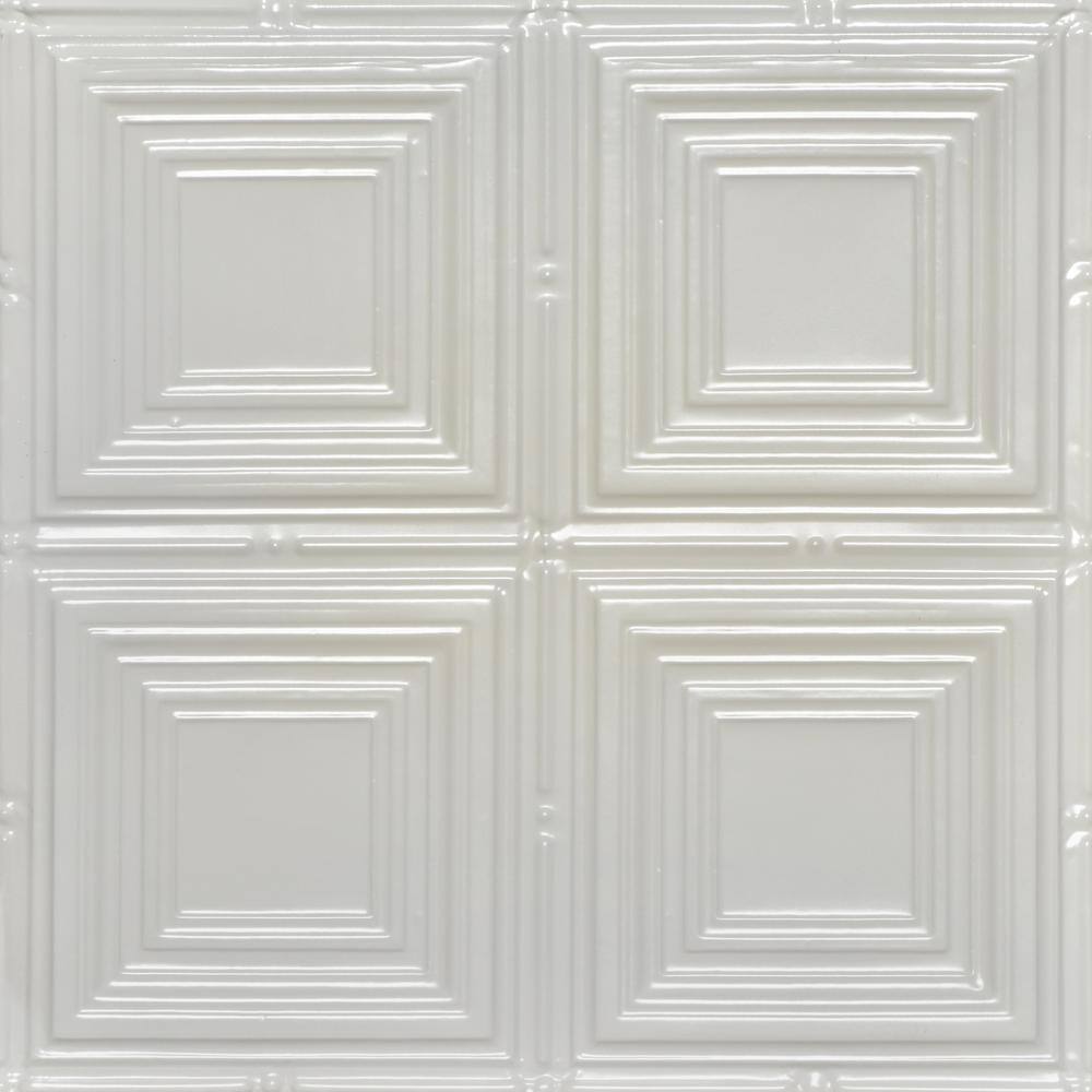 FROM PLAIN TO BEAUTIFUL IN HOURS Cubism Eggshell White 2 ft. x 2 ft ...