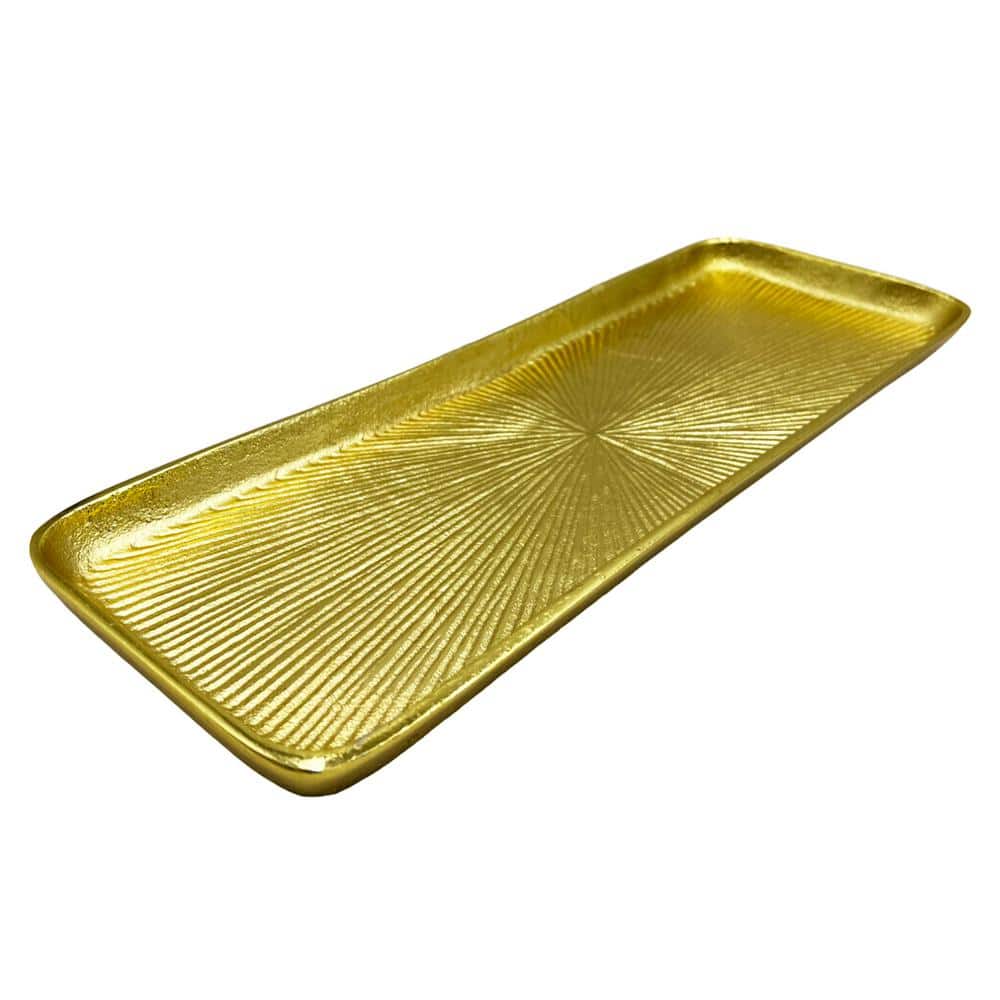 castellousa Aluminum Decorative Gold Modern Tray CB-AP68-TR-18-GLD ...
