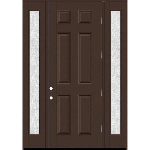 Steves & Sons Regency 68 in. x 96 in. 6-Panel LHOS Chestnut Stain ...