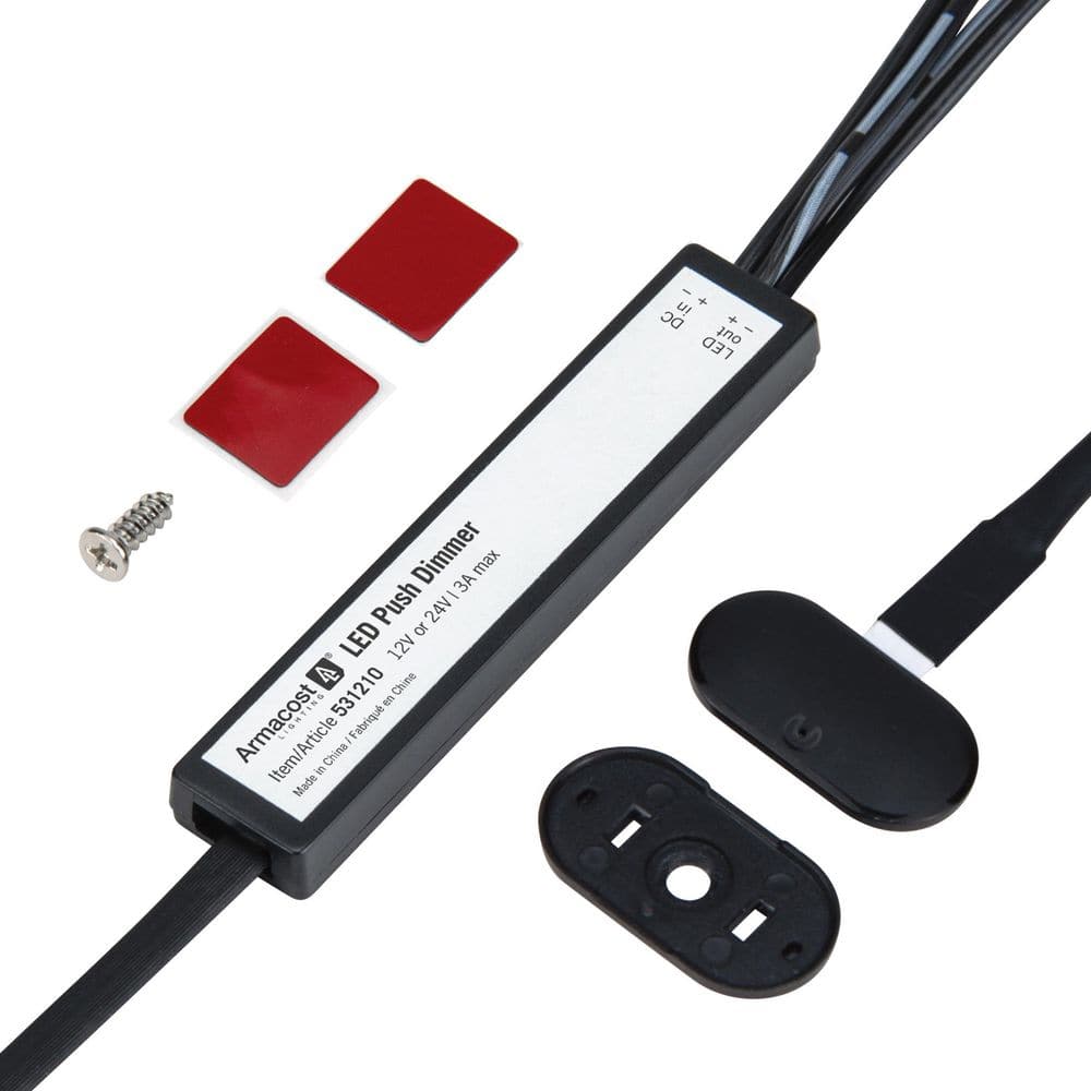 Armacost Lighting Black Push Button Dimmer Switch for Dimmable LED ...