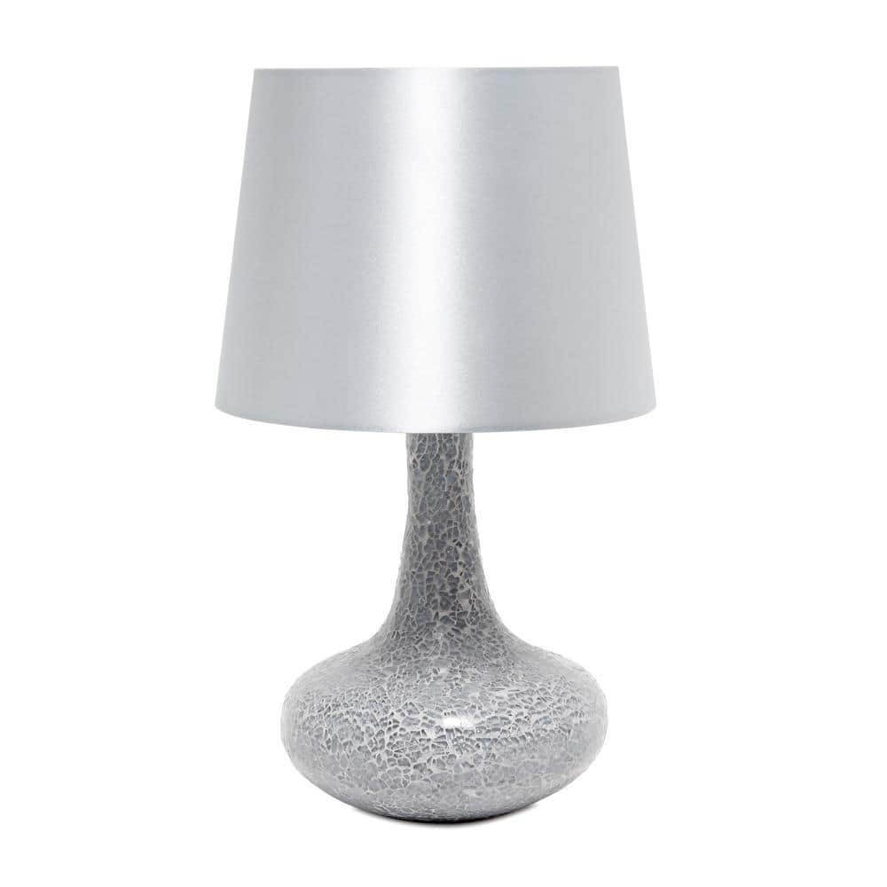Creekwood home 14.17 in. Gray Contemporary Patchwork Crystal Glass ...