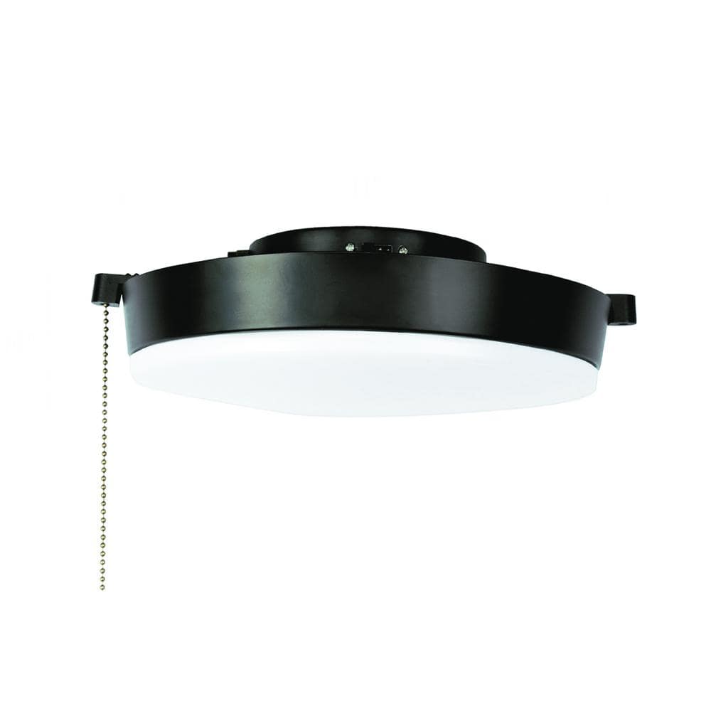 Hampton Bay Flat Integrated LED Light Matte Black 3CCT Universal ...