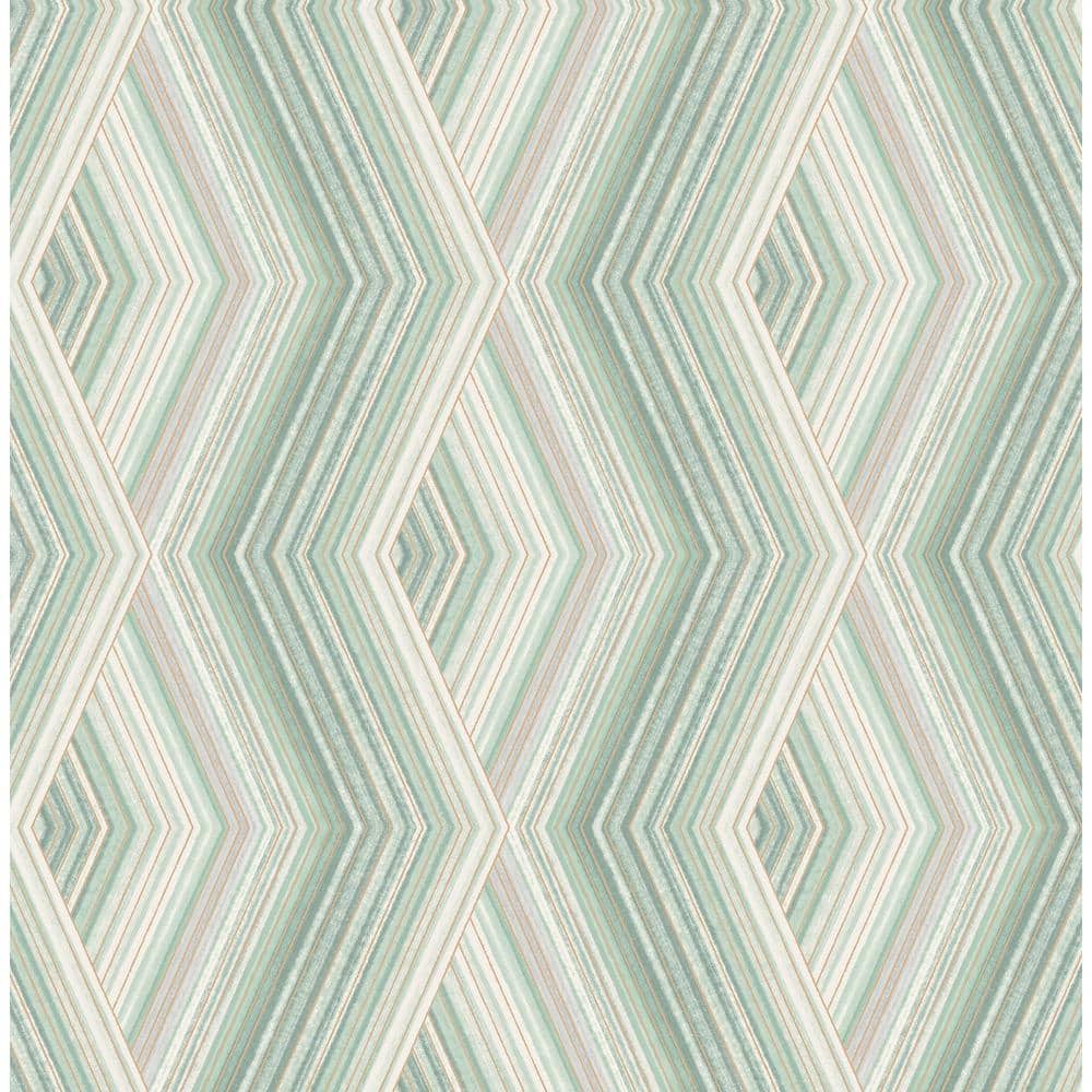 Crown Aura Green Geometric Green Wallpaper Sample M1583SAM - The Home Depot
