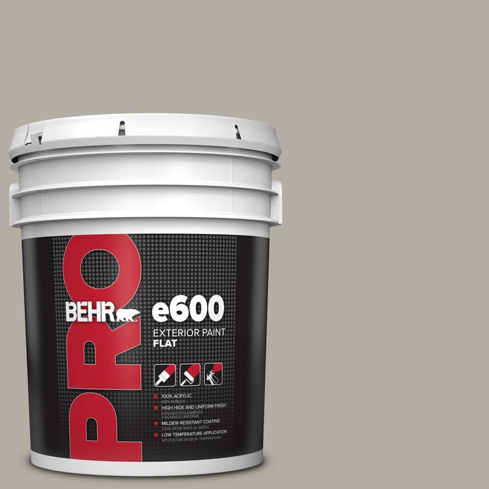 BEHR PRO 5 gal. #790D-4 Granite Boulder Flat Exterior Paint PR61005 ...