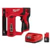 Milwaukee M12 12-Volt Lithium-Ion Cordless 3/8 in. Crown Stapler with ...
