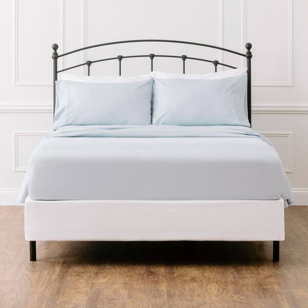 CHANASYA 3-Piece Dusty Blue Solid Color Checkered Embossed Microfiber ...