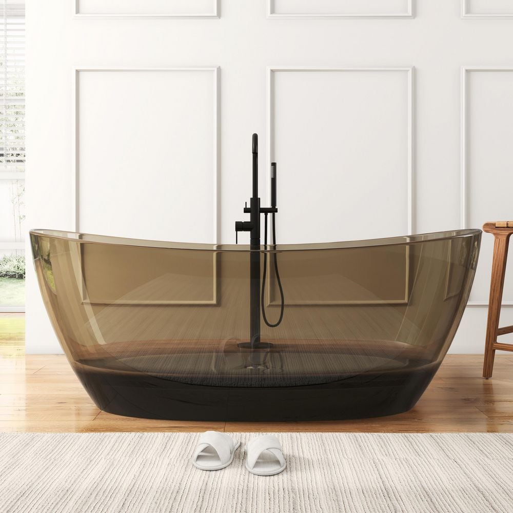 MEDUNJESS 65 in. x 33.5 in. Stone Resin Solid Surface Flatbottom ...