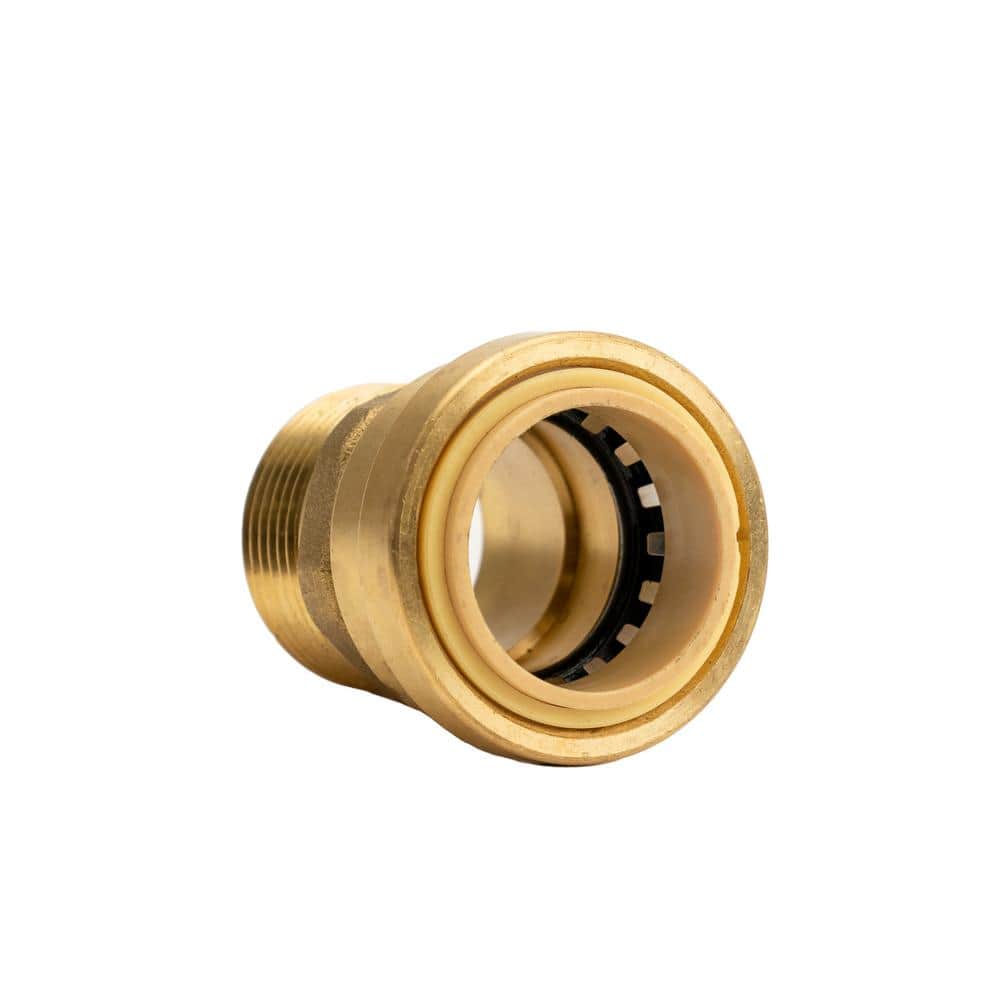QUICKFITTING 1 in. Push-to-Connect x MNPT (Male Thread) Brass Adapter ...