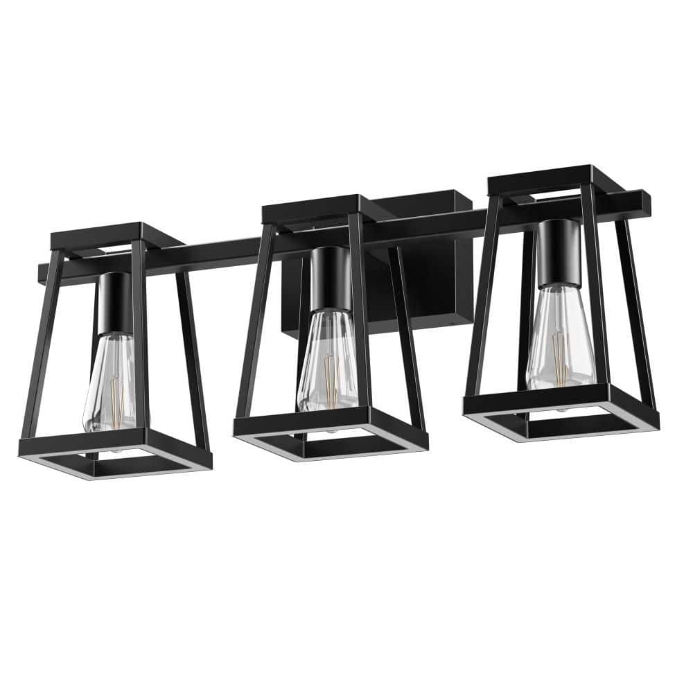 Feit Electric Katalyst 24 in. 3-Light Matte Black Adjustable CCT and 3 ...