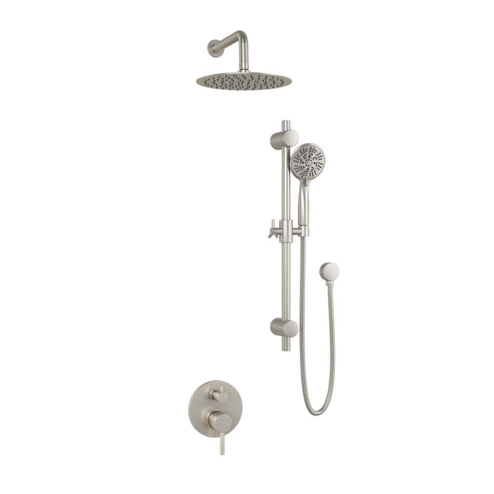 PULSE Showerspas Refuge 5-Spray Round Hand Shower and Showerhead Wall ...