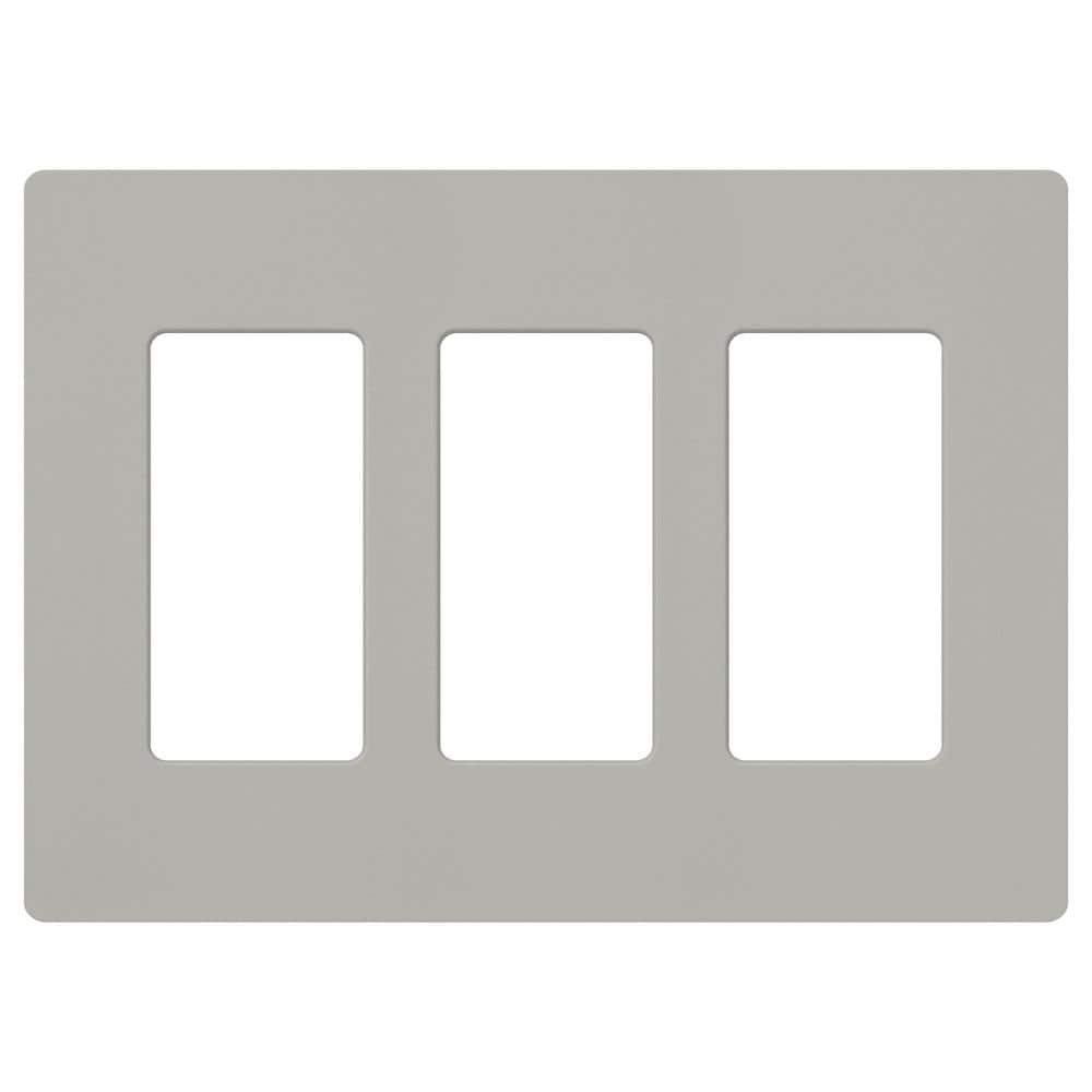Lutron Claro 3 Gang Wall Plate for Decorator/Rocker Switches, Satin ...