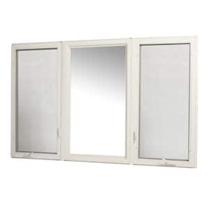 TAFCO WINDOWS 96 in. x 60 in. Vinyl Casement Window with Screen - White ...