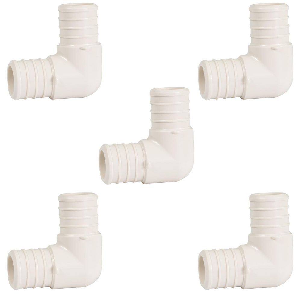 PLUMBFLEX 1/2 in. Plastic PEX Poly Alloy 90-Degree Elbow Barb Pipe ...