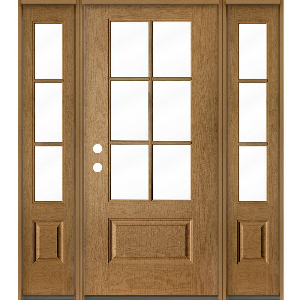 Krosswood Doors UINTAH Farmhouse 64 in. x 79 in. 6-Lite Right-Hand ...