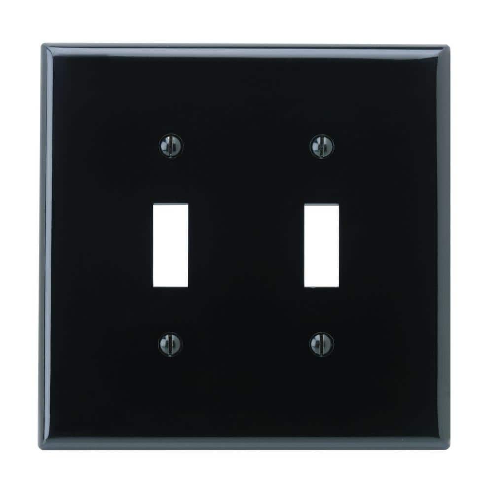 Reviews for Leviton 2-Gang Black Toggle Nylon Standard Wall Plate (1 ...