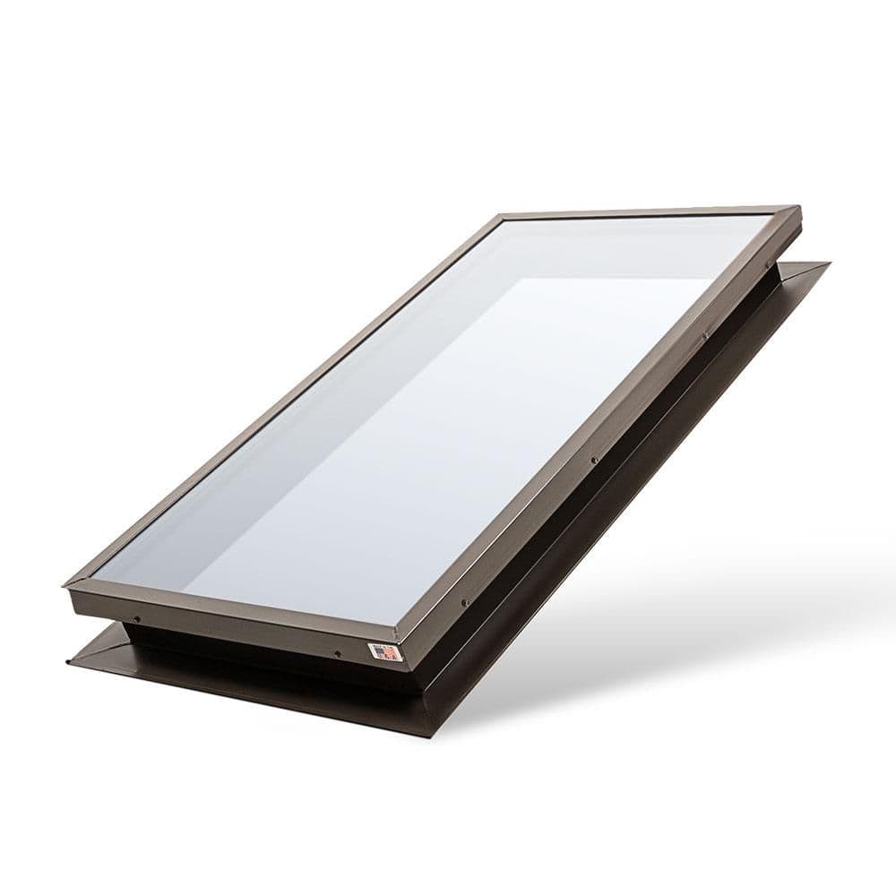 SOLAR Industries, Inc. 22 1/4 in x 46 1/4 in. Fixed Self Flashing Skylight with Dual Pane ...