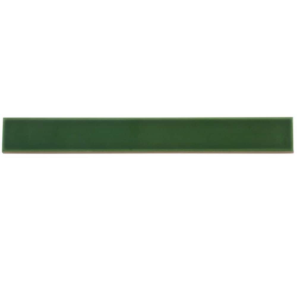 Apollo Tile Horizonte 2 in. x 8 in. Glossy Forest Green Ceramic Subway ...
