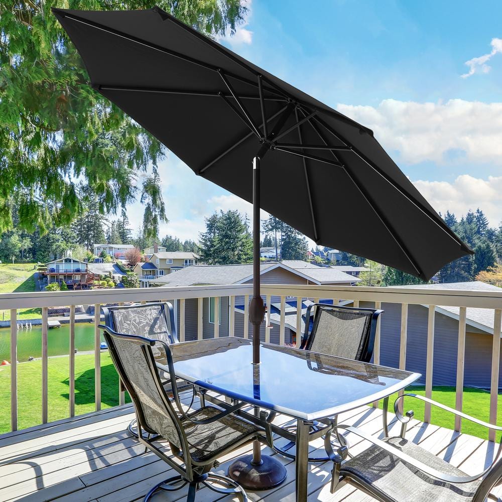 JOYESERY 9 ft. Market Aluminum Pole Patio Umbrellas with Tilt Button in ...