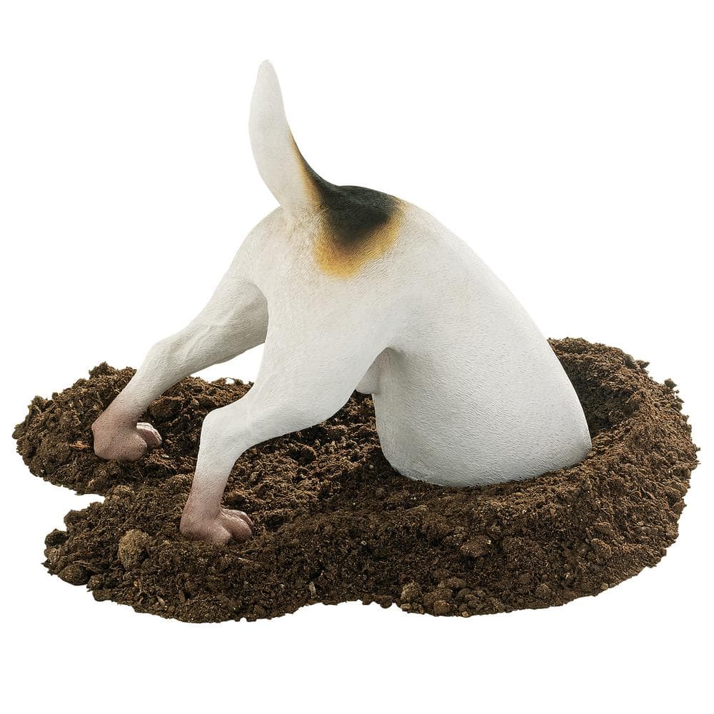 Design Toscano 11 in. H Terrence The GardenTerrier Digging Pet Dog ...