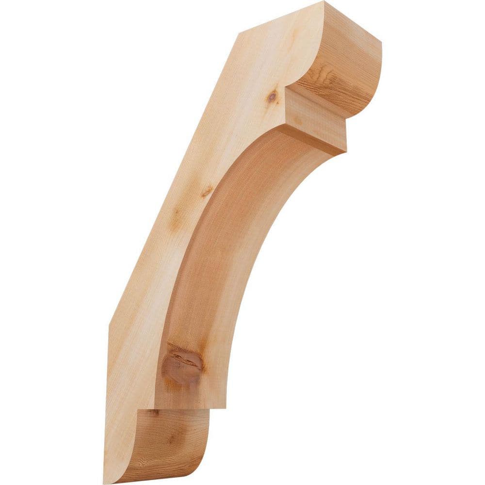 Ekena Millwork 5 1/2"W x 14"D x 22"H Olympic Smooth Knee Brace, Western ...