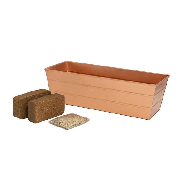 ACHLA DESIGNS 24" W Medium Copper Plate Galvanized Steel Indoor Outdoor ...