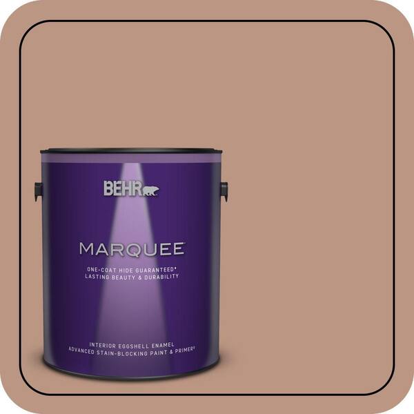BEHR MARQUEE 1 gal. #S190-4 Spiced Brandy One-Coat Hide Eggshell Enamel ...