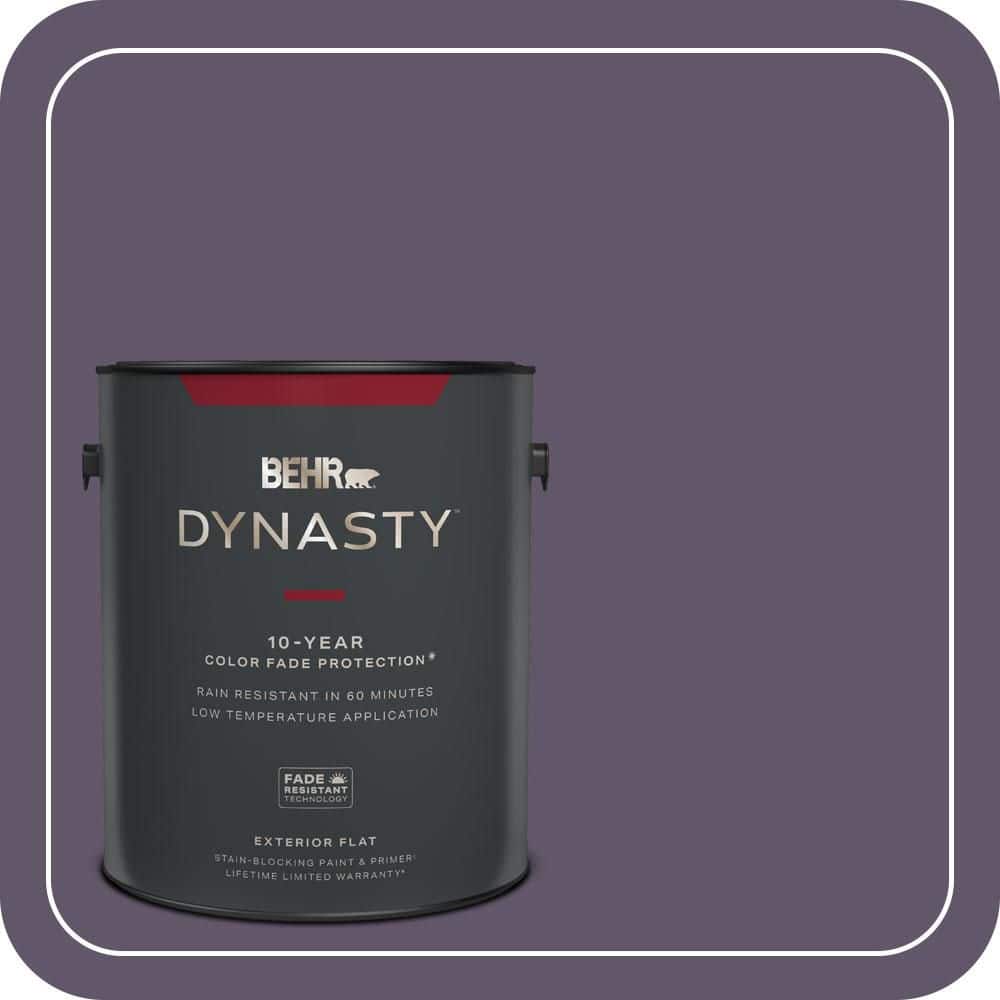 BEHR DYNASTY 1 gal. #PPU17-04 Darkest Grape Flat Exterior Stain ...