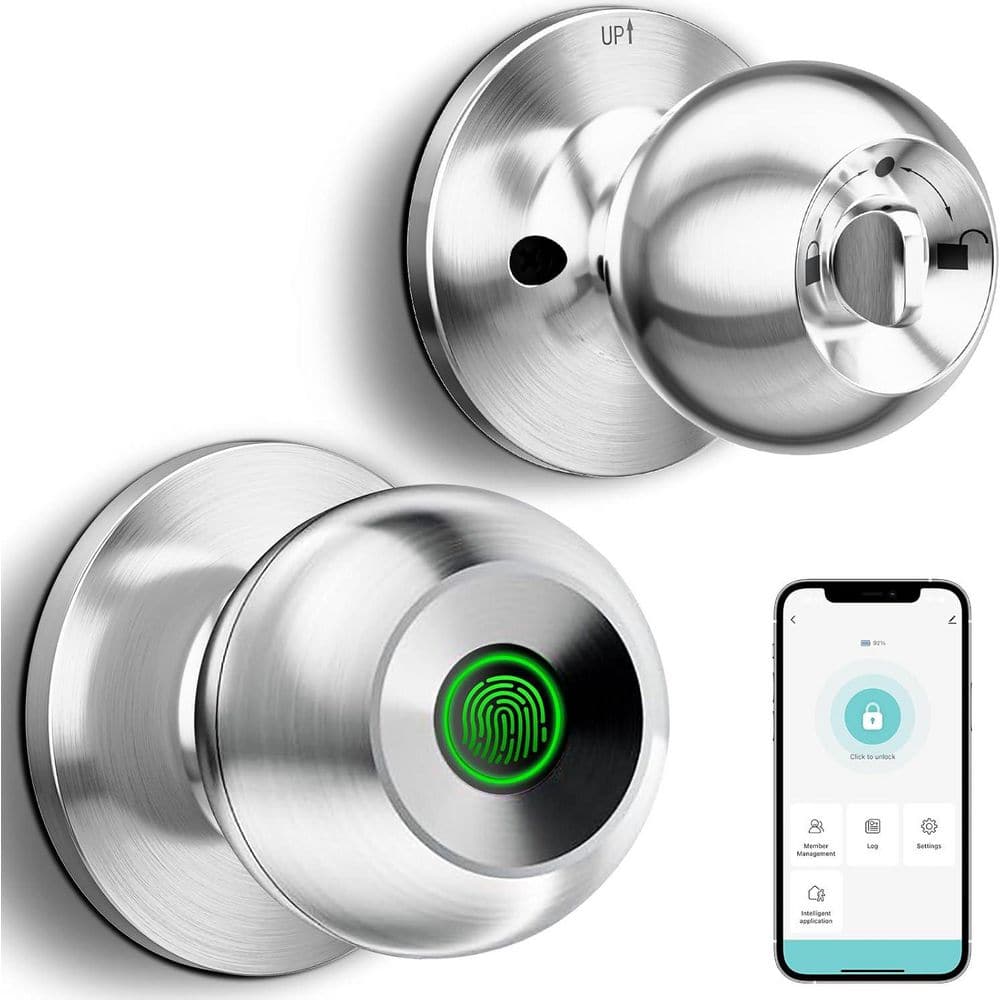WRIGHTMASTER 3 in 1 Aluminum Smart Lock Deadbolt with App Biometric ...
