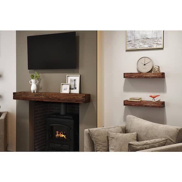 northbeam 48 in. Distressed Floating Shelves 2-Piece SLF0290115000 ...
