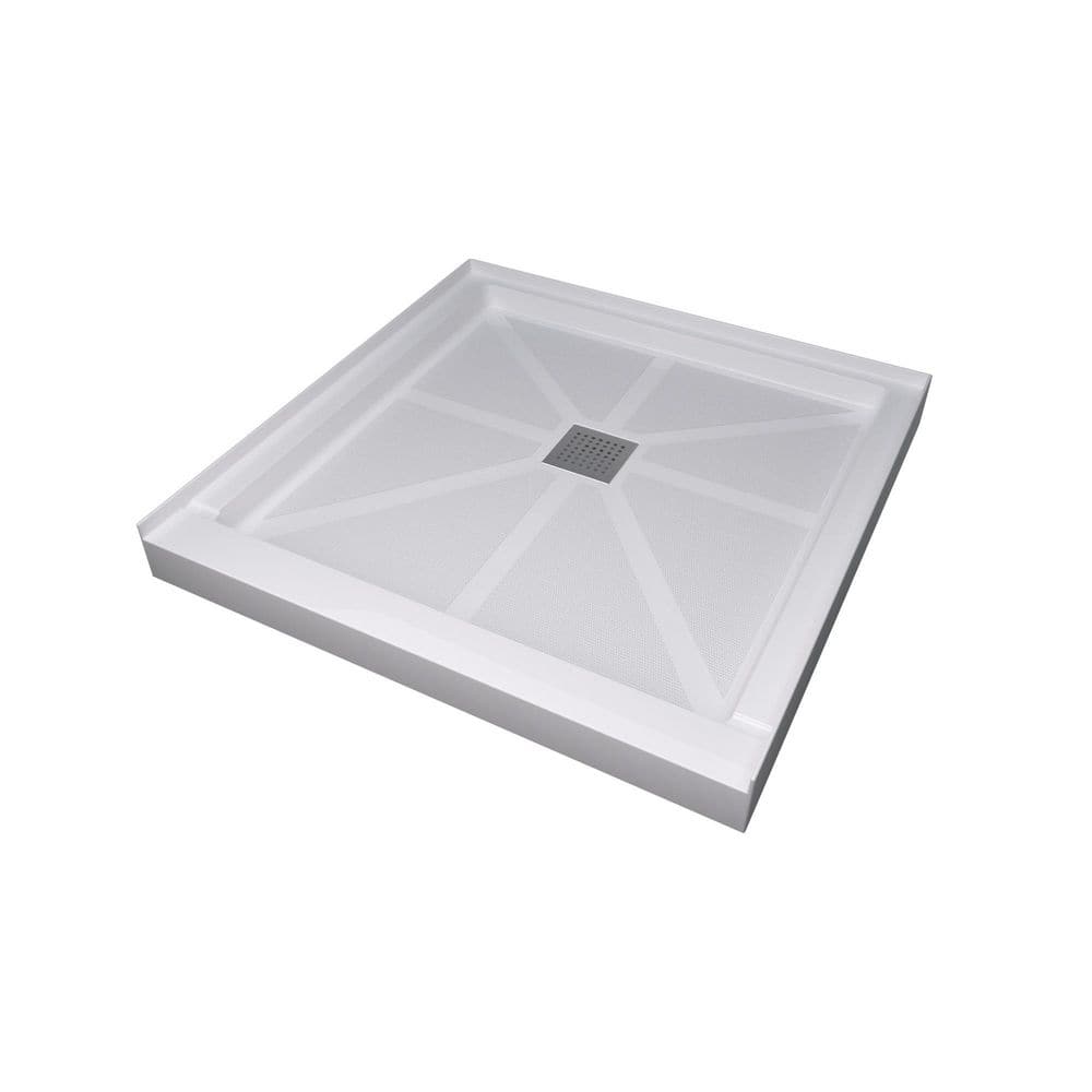 Xspracer Moray 36 in. L x 36 in. W Threshold Alcove Shower Pan Base in ...