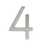 Architectural Mailboxes 4 in. Satin Nickel Floating House Number 4 3582SN-4