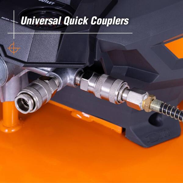 RIDGID 6 Gal. 150 PSI Electric Air Compressor with 25 ft. Hose, 18GA ...