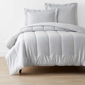 The Company Store Company Cotton Light Gray Queen Sateen Comforter ...