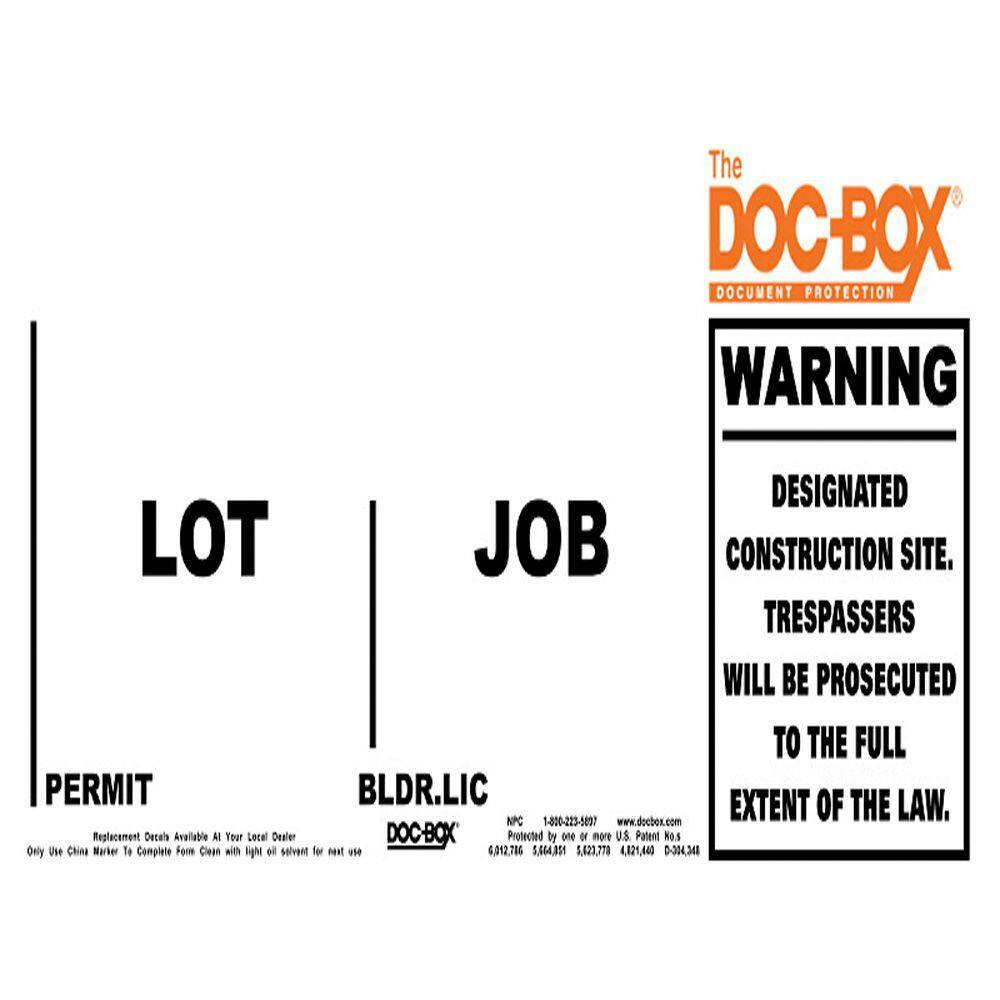 DOC-BOX 11 in. x 23 in. x 0.015625 in. Outdoor/Indoor Lot Job ...