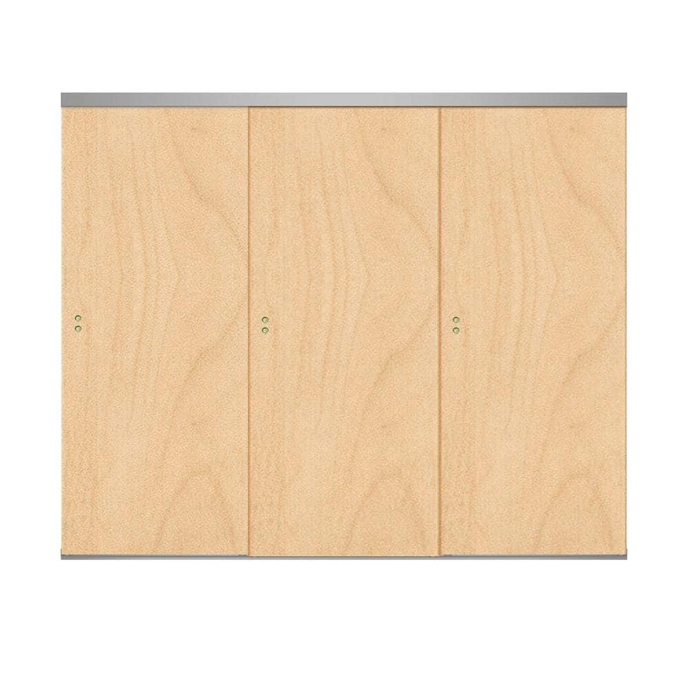 Impact Plus 108 in. x 80 in. Smooth Flush Stain Grade Maple Solid Core ...
