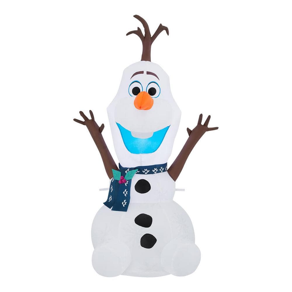 Disney 4 ft Olaf With Scarf Holiday Inflatable 22GM14417 - The Home Depot